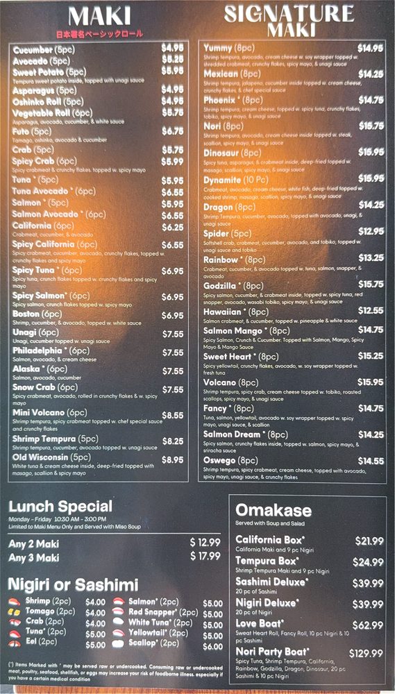 NORI SUSHI & GRILL - Updated October 2025 - 2756 US-34, Oswego ...