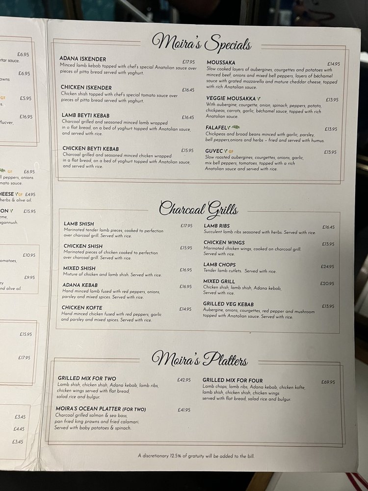 MOIRA RESTAURANT - 2 Mastmaker Road, London, United Kingdom - Turkish ...