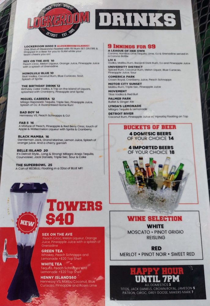 LOCKER ROOM LOUNGE - Updated August 2025 - 14 Photos - 18290 Livernois ...