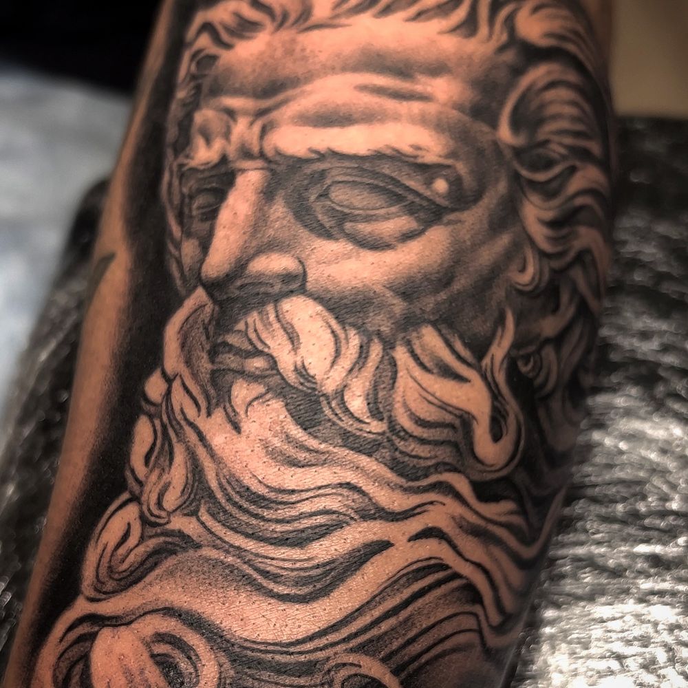 Victor Idaho Tattoos In Progress Serpent And St Michael Sleeve Done At