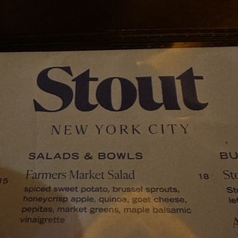 STOUT NYC - Updated February 2025 - 183 Photos & 84 Reviews - 109 West ...