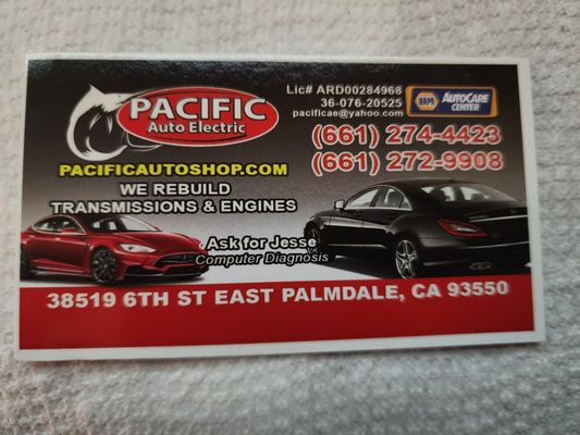 Pacific auto electric store