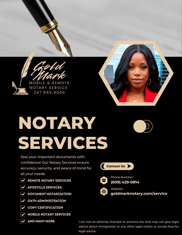 GOLD MARK NOTARY SERVICES - Updated March 2025 - Trenton, New Jersey ...