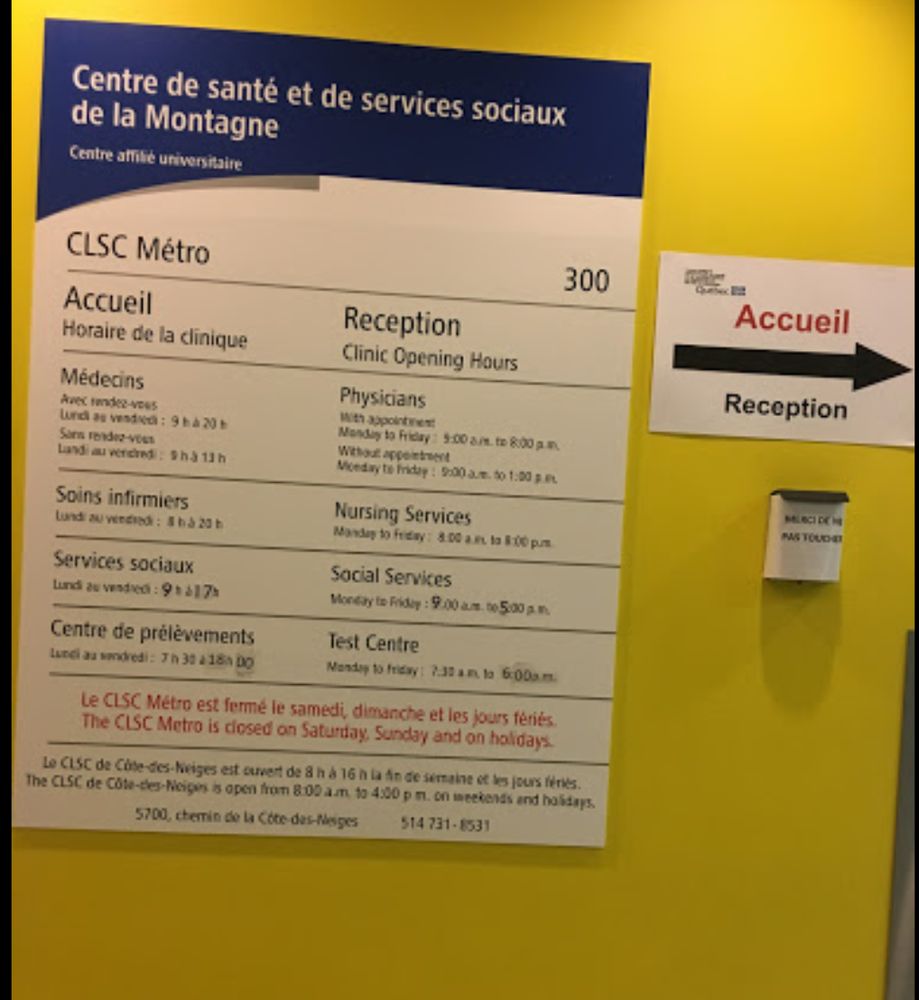 CLSC METRO - Updated June 2024 - 1801 Boulevard de Maisonneuve O ...
