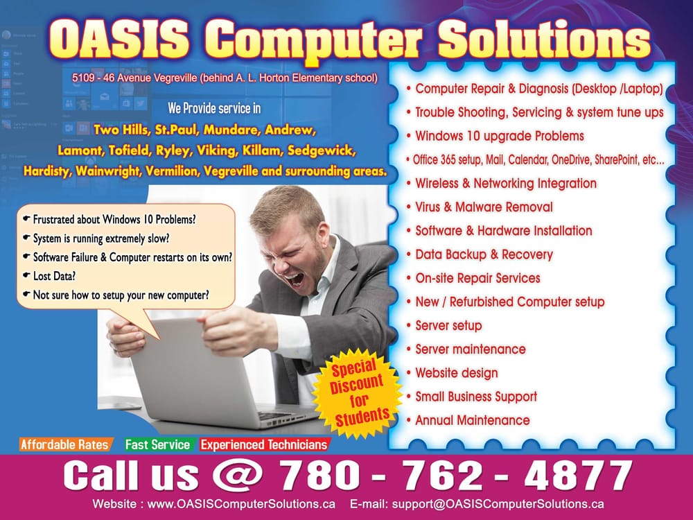 OASIS COMPUTER SOLUTIONS - WAINWRIGHT - 1021 14 Avenue, Wainwright ...