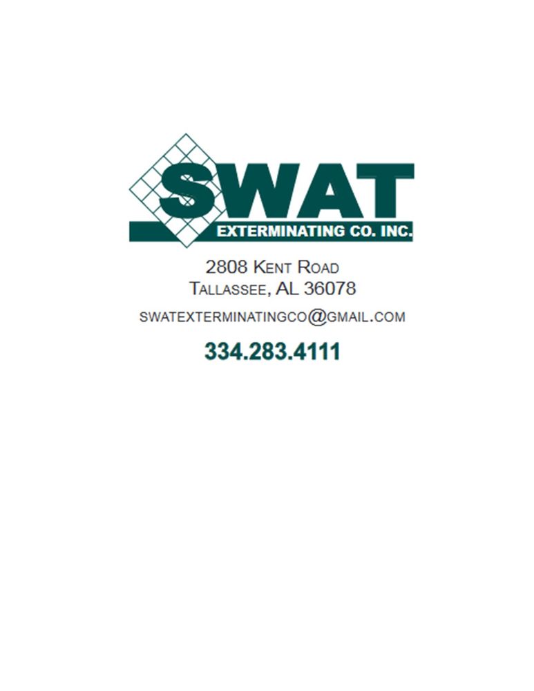 SWAT EXTERMINATING CO - Updated May 2026 - 2808 Kent Rd, Tallassee ...