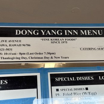 DONG YANG INN - Korean Restaurant in Wahiawa, Hawaii at 546 Olive Ave ...