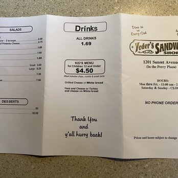 YODER’S SANDWICH SHOPPE - Updated December 2024 - 21 Photos & 74 ...