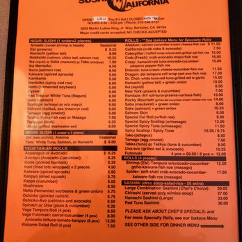 SUSHI CALIFORNIA Updated February 2025 177 Photos 299 Reviews 2033 Martin Luther King Jr Way Berkeley California Sushi Bars Restaurant Reviews Phone Number Menu Yelp