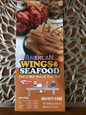 AMERICAN WINGS & SEAFOOD - 387 Cleveland Ave SW, Atlanta, GA - Menu - Yelp