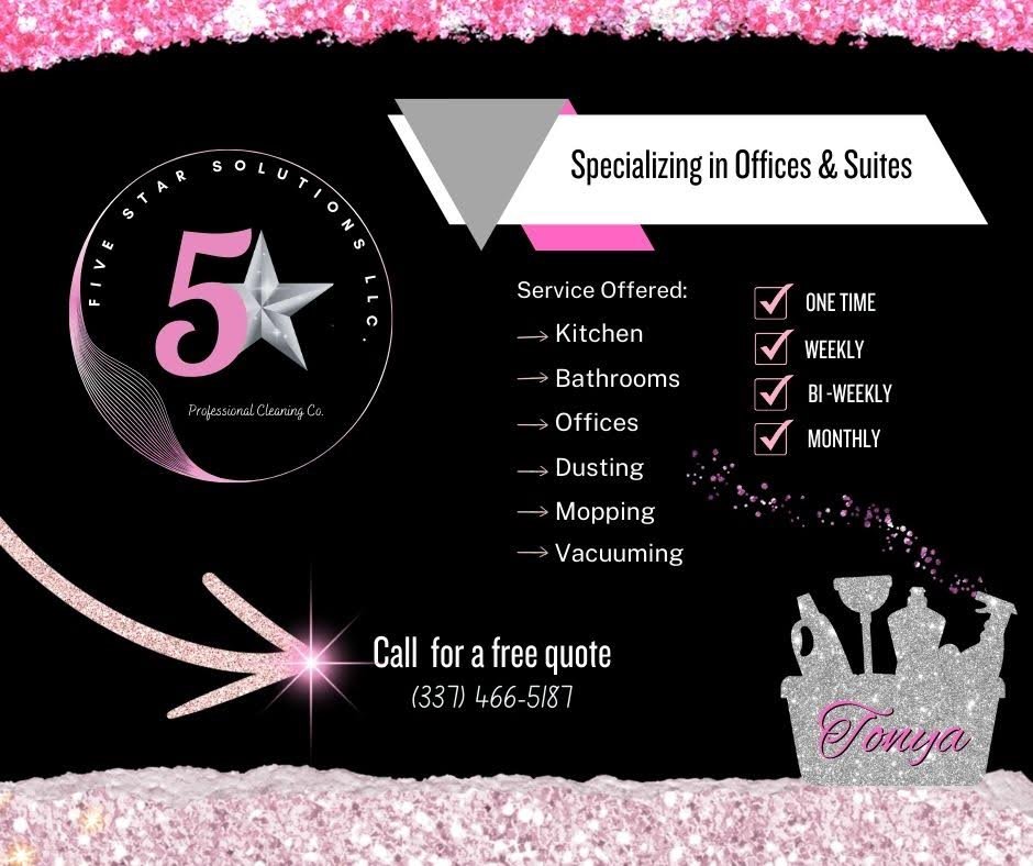 5 STAR SOLUTIONS PROFESSIONAL OFFICE CLEANING - Updated April 2025 - Request a Quote - Eunice ...