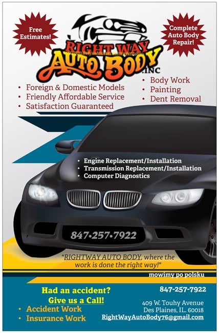 RIGHT WAY AUTO BODY - Updated October 2025 - 411- 413 W Touhy Ave, Des ...