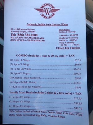 WINGS TO GO - Updated December 2025 - 14 Reviews - 948 Mantua Pike Rte ...