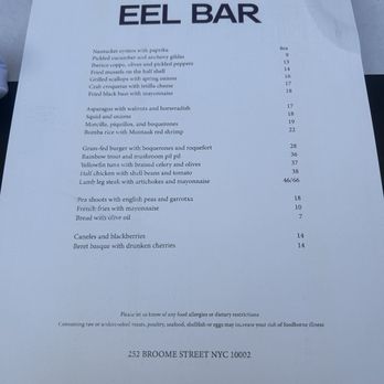 EEL BAR - Updated December 2025 - 87 Photos & 33 Reviews - 252 Broome ...
