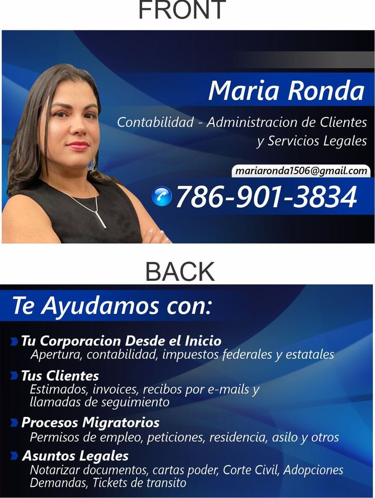 MARIA RONDA ACCOUNTING - Updated August 2024 - Glen Ridge, Florida ...