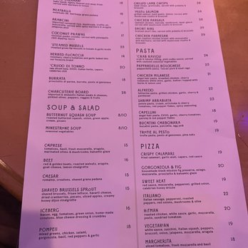 Bella luna menu store