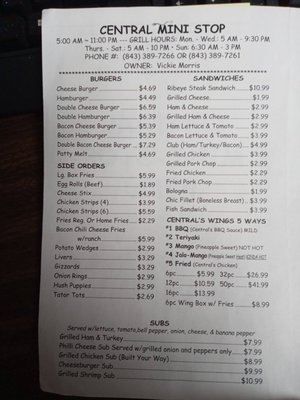 CENTRAL MINI STOP - Updated December 2025 - 3510 Turbeville Hwy, Lake ...