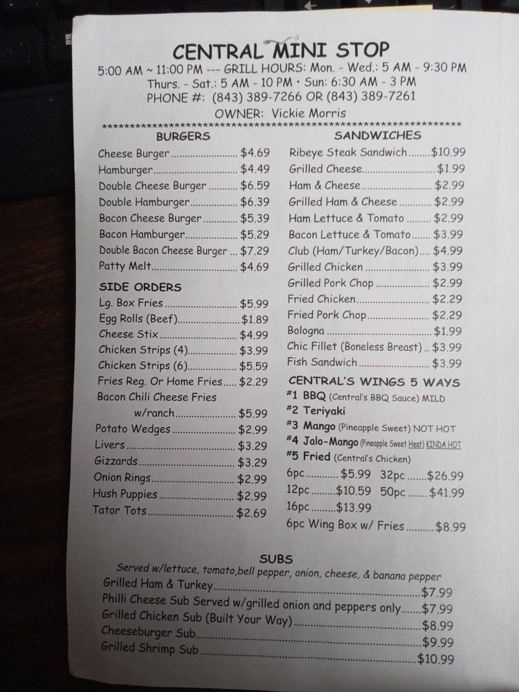 CENTRAL MINI STOP - Updated December 2025 - 3510 Turbeville Hwy, Lake ...