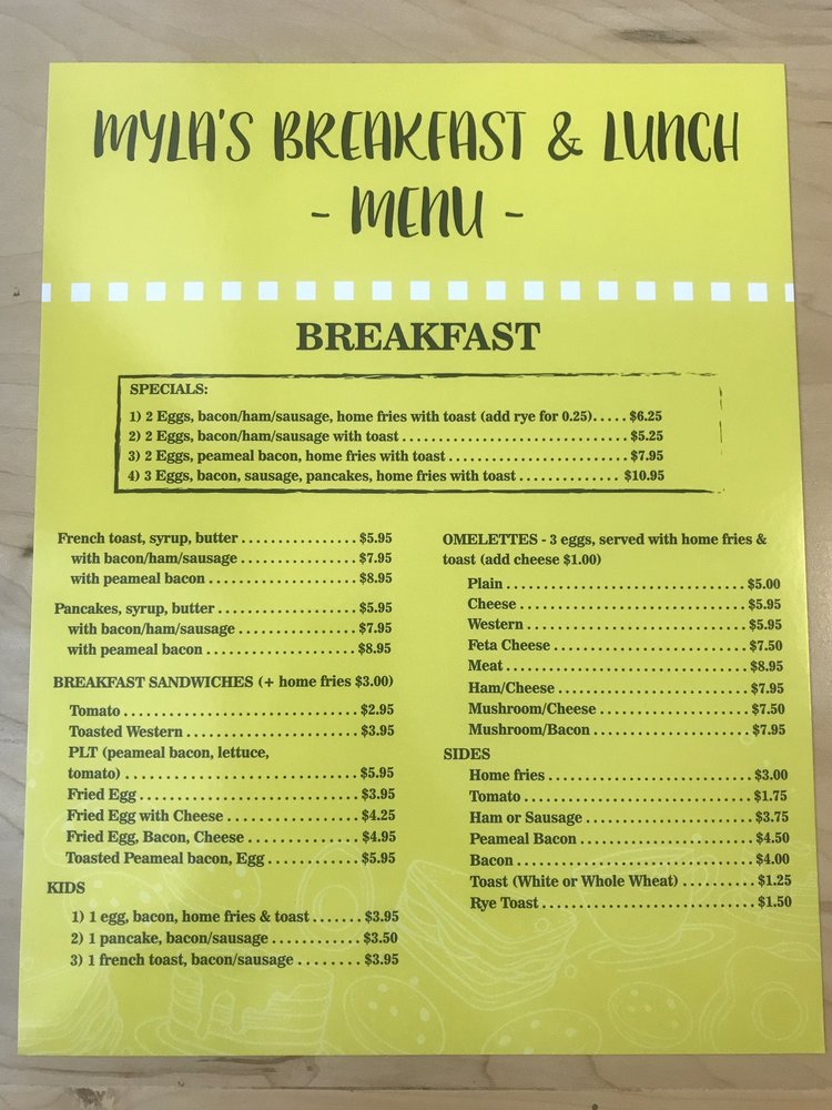 MYLA’S BREAKFAST & LUNCH - Updated June 2026 - 106 Empire Street ...