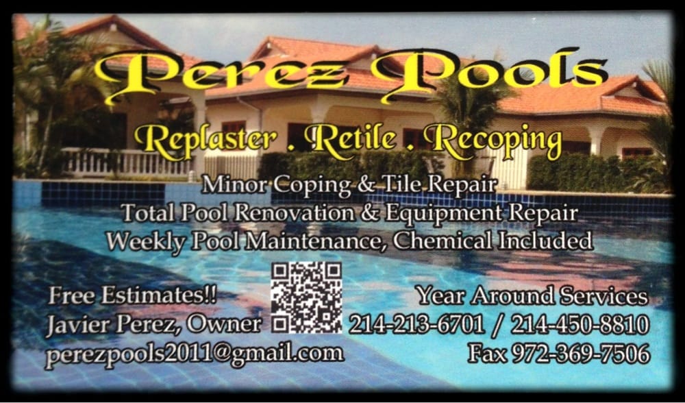 PEREZ POOLS - 6312 Baltic Ave, McKinney, Texas - Pool & Hot Tub Service ...