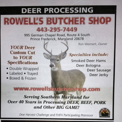 ROWELL’S BUTCHER SHOP - Updated December 2025 - 995 German Chapel Rd ...