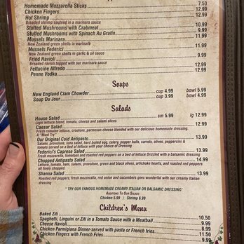 FEDERICI’S FAMILY RESTAURANT - Updated November 2024 - 435 Photos & 581 ...
