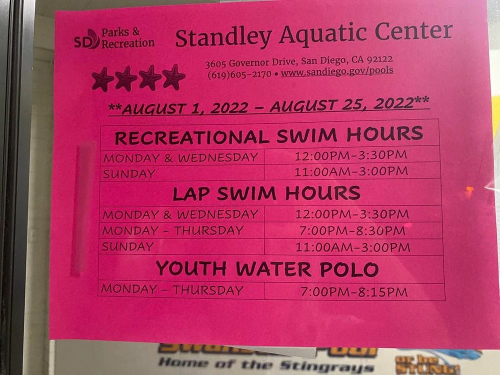 SWANSON POOL - Updated August 2025 - 3585 Governor Dr, San Diego ...