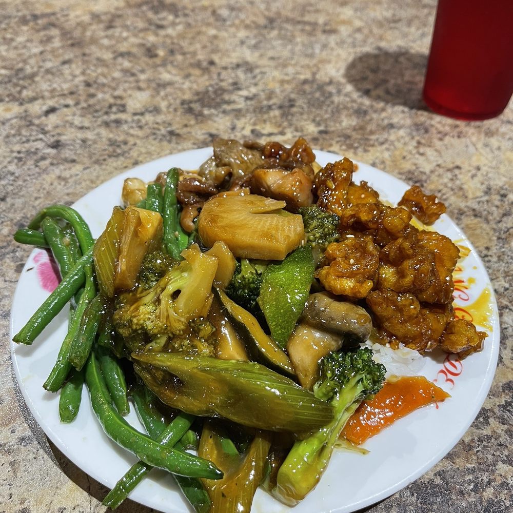 Triple Delight Chinese Dish