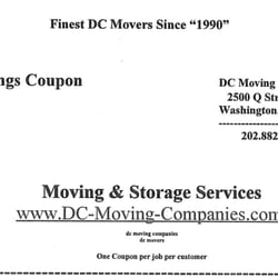 DC MOVING COMPANIES - Movers - 2500 Q St NW, Washington, DC - Phone ...