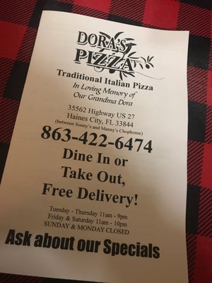 DORA’S PIZZA - 48 Photos & 113 Reviews - 35562 Hwy US 27, Haines City ...