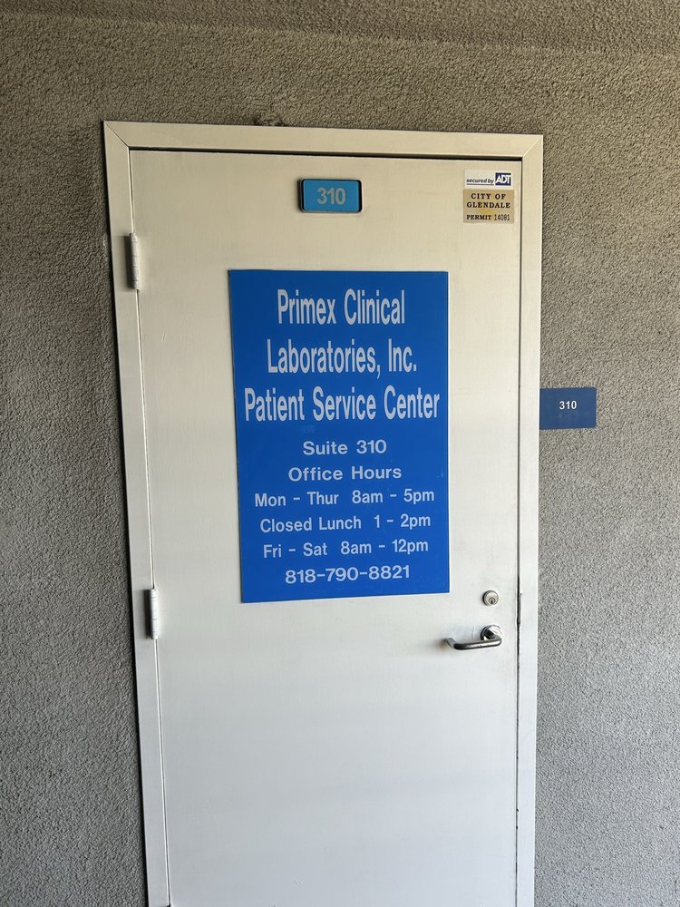 PRIMEX CLINICAL LAB - Updated January 2026 - 21 Reviews - 1809 Verdugo ...