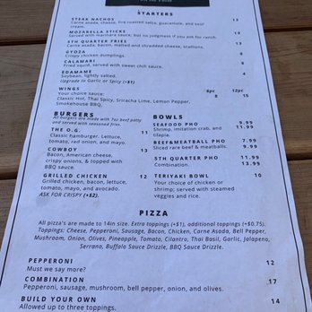 THE 5TH QUARTER - Updated December 2025 - 159 Photos & 169 Reviews ...