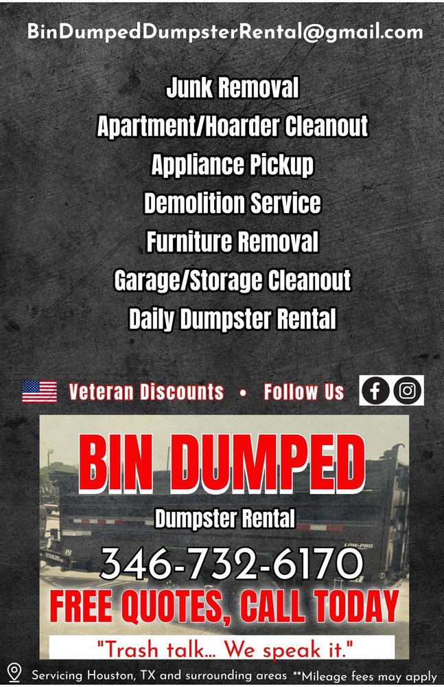BIN DUMPED DUMPSTER RENTAL - Updated August 2025 - Request a Quote ...