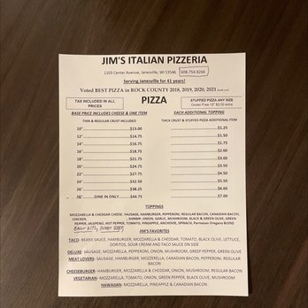 JIM’S PIZZERIA - Updated December 2025 - 19 Photos & 49 Reviews - 1103 ...