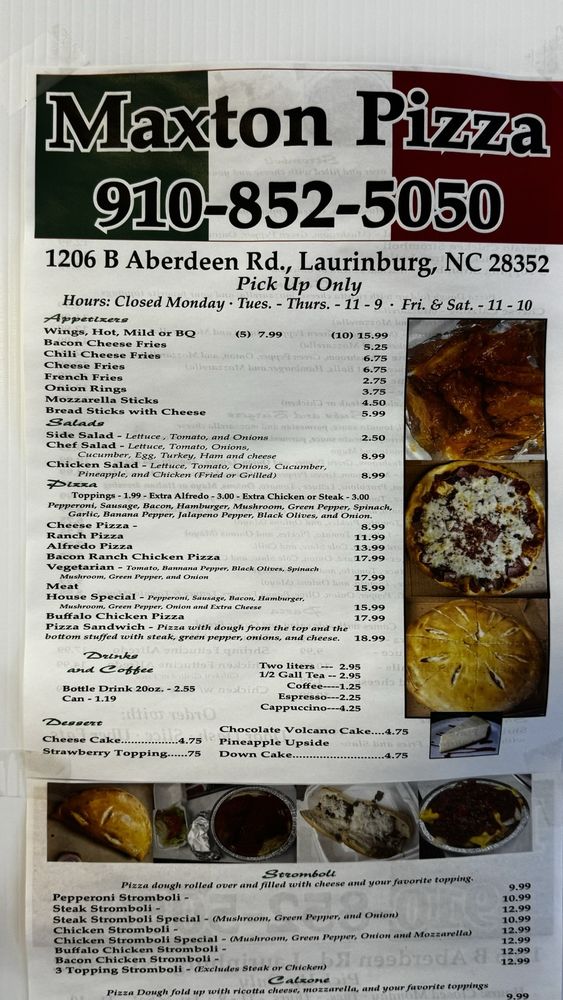MAXTON PIZZA - Updated June 2024 - 1206 Aberdeen Rd, Laurinburg, North ...