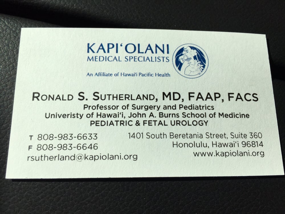 RONALD SUTHERLAND, MD - Updated September 2025 - 1401 S Beretania St ...