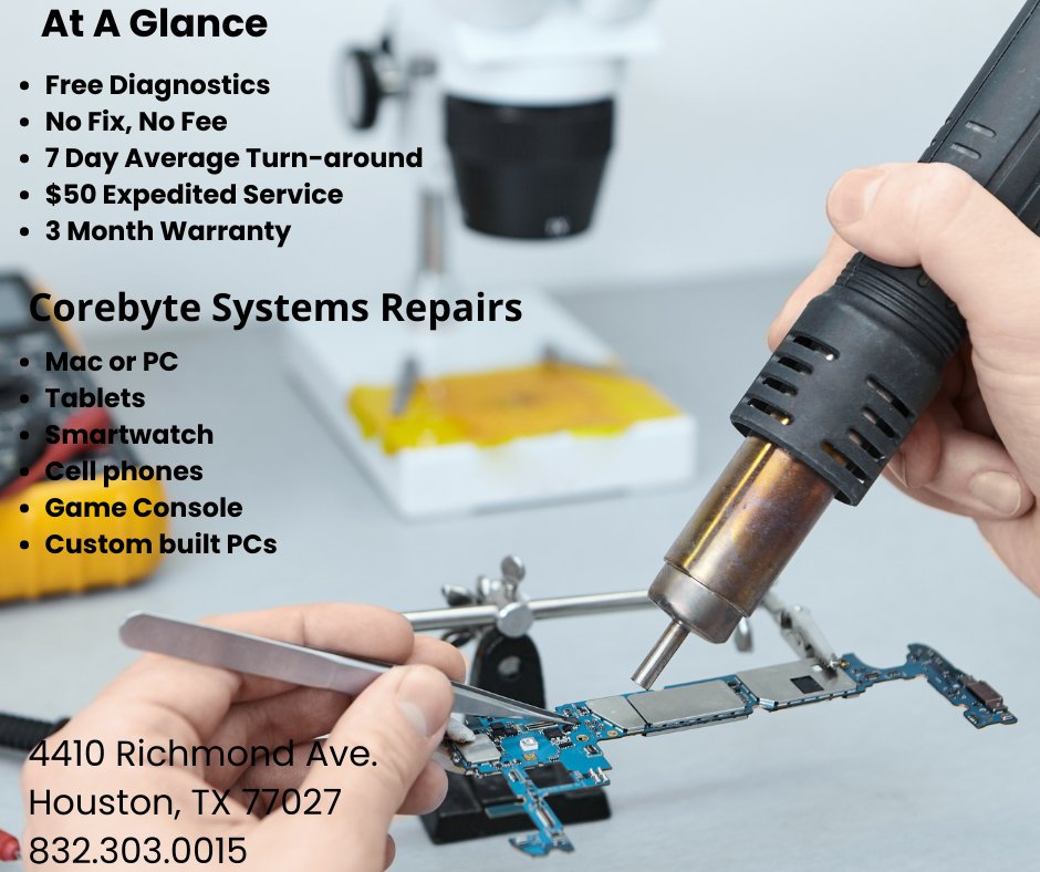 COREBYTE SYSTEMS - 4410 Richmond Ave, Houston, Texas - IT Services & Computer Repair - Phone ...