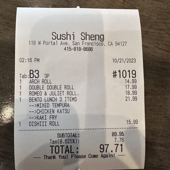 SUSHI SHENG - Updated May 2024 - 170 Photos & 88 Reviews - 118 W Portal ...