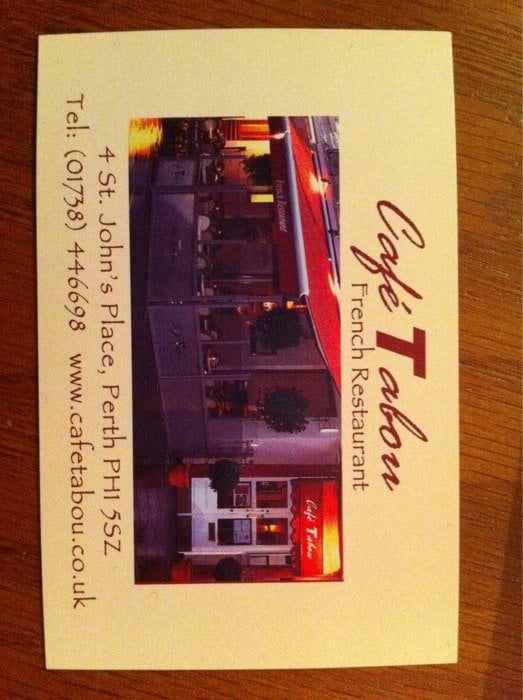 CAFE TABOU - Updated October 2024 - 12 Reviews - 4 St John's Place ...