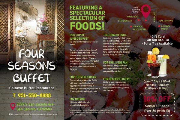 FOUR SEASON BUFFET - 2599 S San Jacinto Ave, San Jacinto, California ...