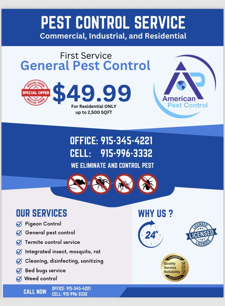 AMERICAN PEST CONTROL - Updated October 2024 - 11520 Bingham Ct, El ...