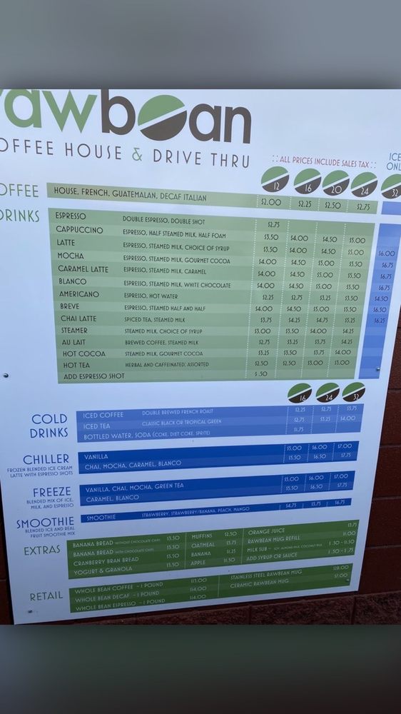 RAWBEAN COFFEE DRIVE-THRU - Updated October 2024 - 16 Reviews - 3042 E ...