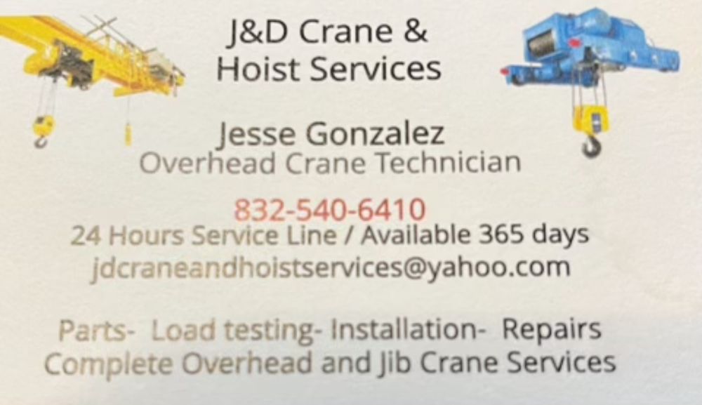 JD CRANE & HOIST SERVICES - Updated May 2026 - Request Information ...