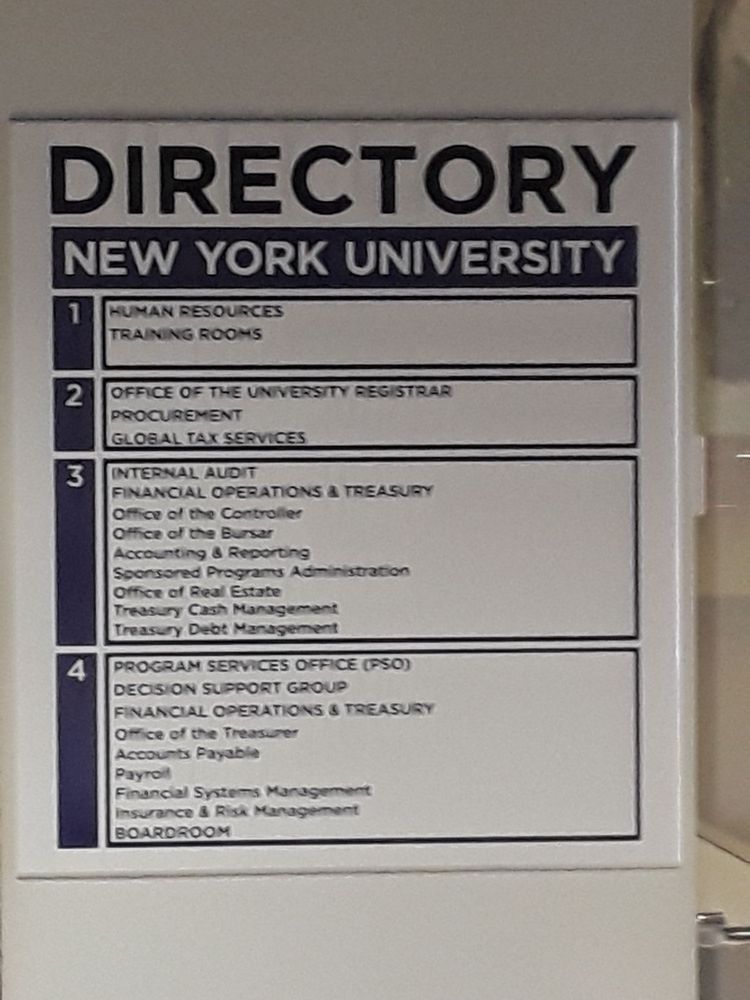 NEW YORK UNIVERSITY SCHOOL OF PROFESSIONAL STUDIES - Updated November ...