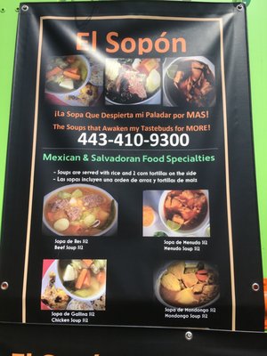 EL SOPON MEXICAN AND SALVADORAN FOOD TRUCK - Tacos - 6161 Meadowridge Rd, Elkridge, MD ...