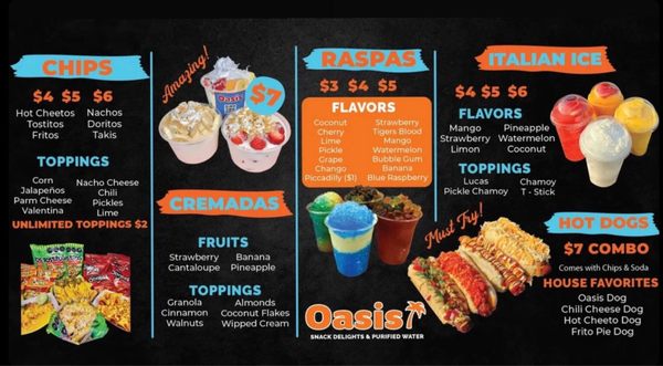 OASIS SNACK DELIGHTS & PURIFIED WATER - Updated October 2024 - 120 ...