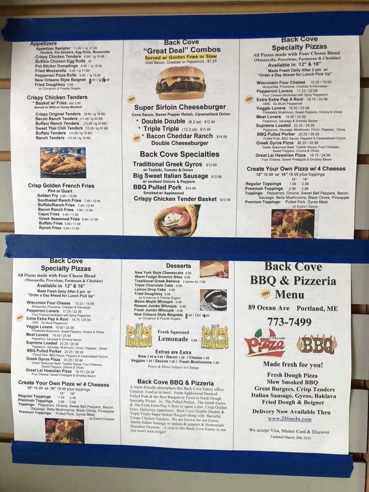 BACK COVE BBQ & PIZZERIA - Updated November 2024 - 17 Reviews - 89 ...