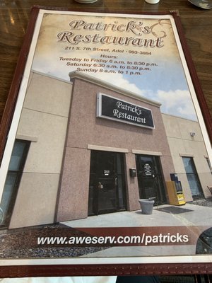 PATRICKS RESTAURANT - 17 Photos & 23 Reviews - 211 S 7th St, Adel, IA ...