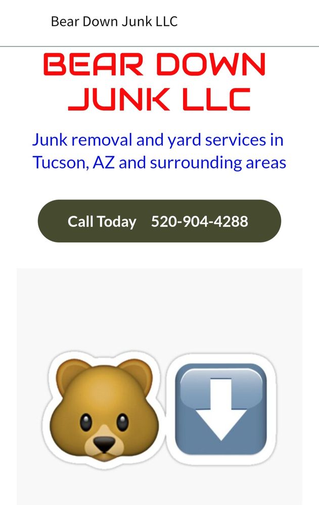 BEAR DOWN JUNK - Updated July 2024 - Tucson, Arizona - Junk Removal ...