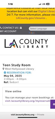 LA COUNTY LIBRARY - WEST HOLLYWOOD LIBRARY - Updated September 2025 ...